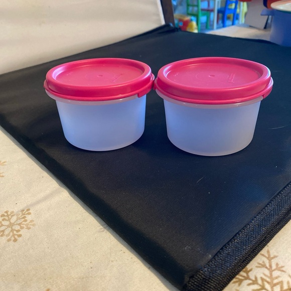 Tupperware | Storage & Organization | Tupperware Pink Lid Containers ...